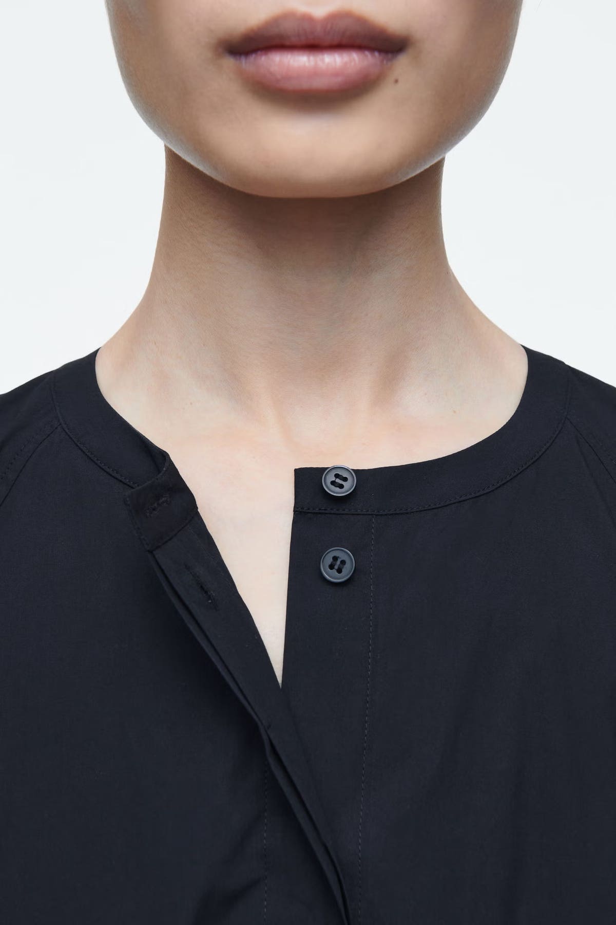 Oversized Flared Poplin Midi Dress | COS Kuwait