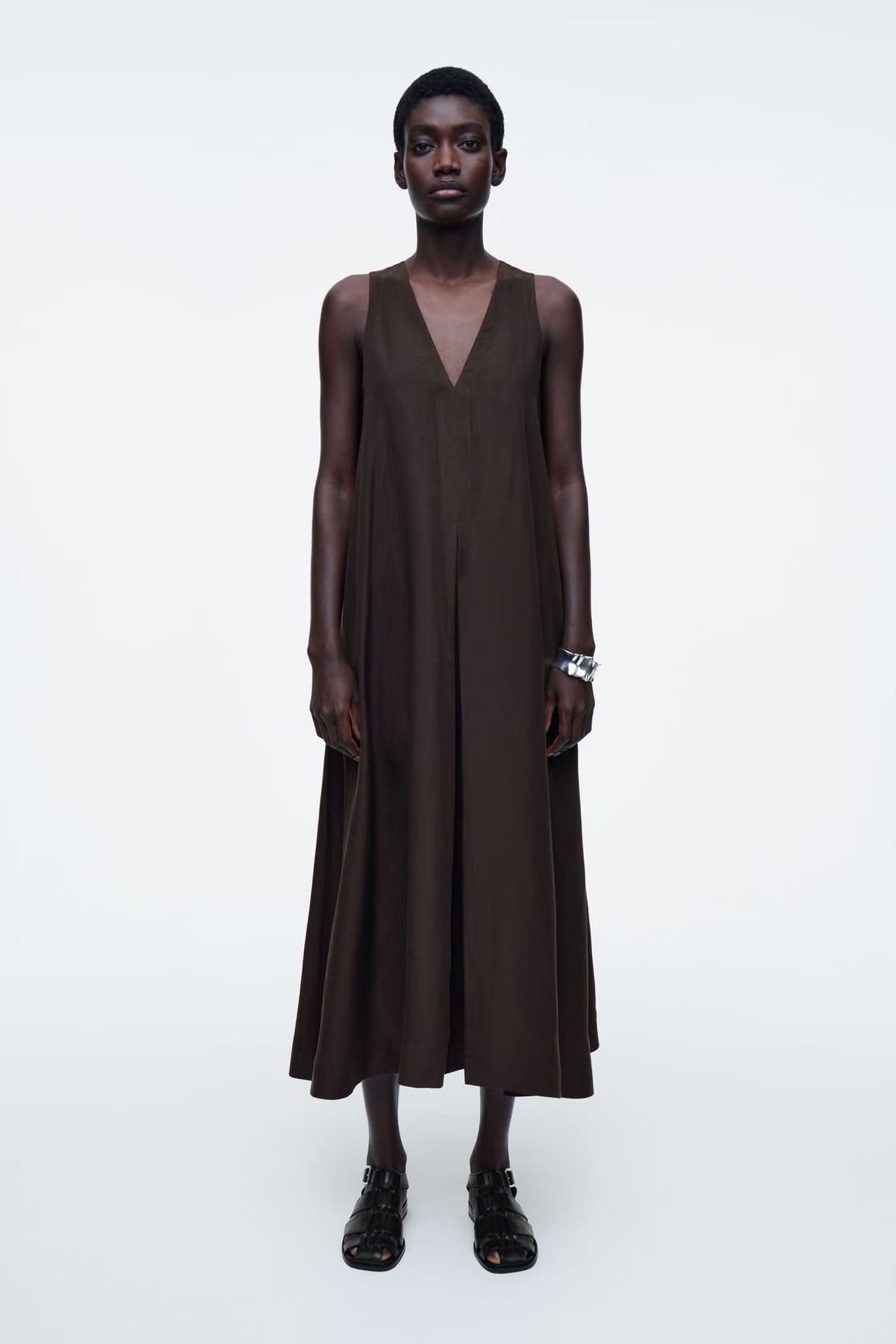 A-line Linen-blend Maxi Dress | COS Kuwait