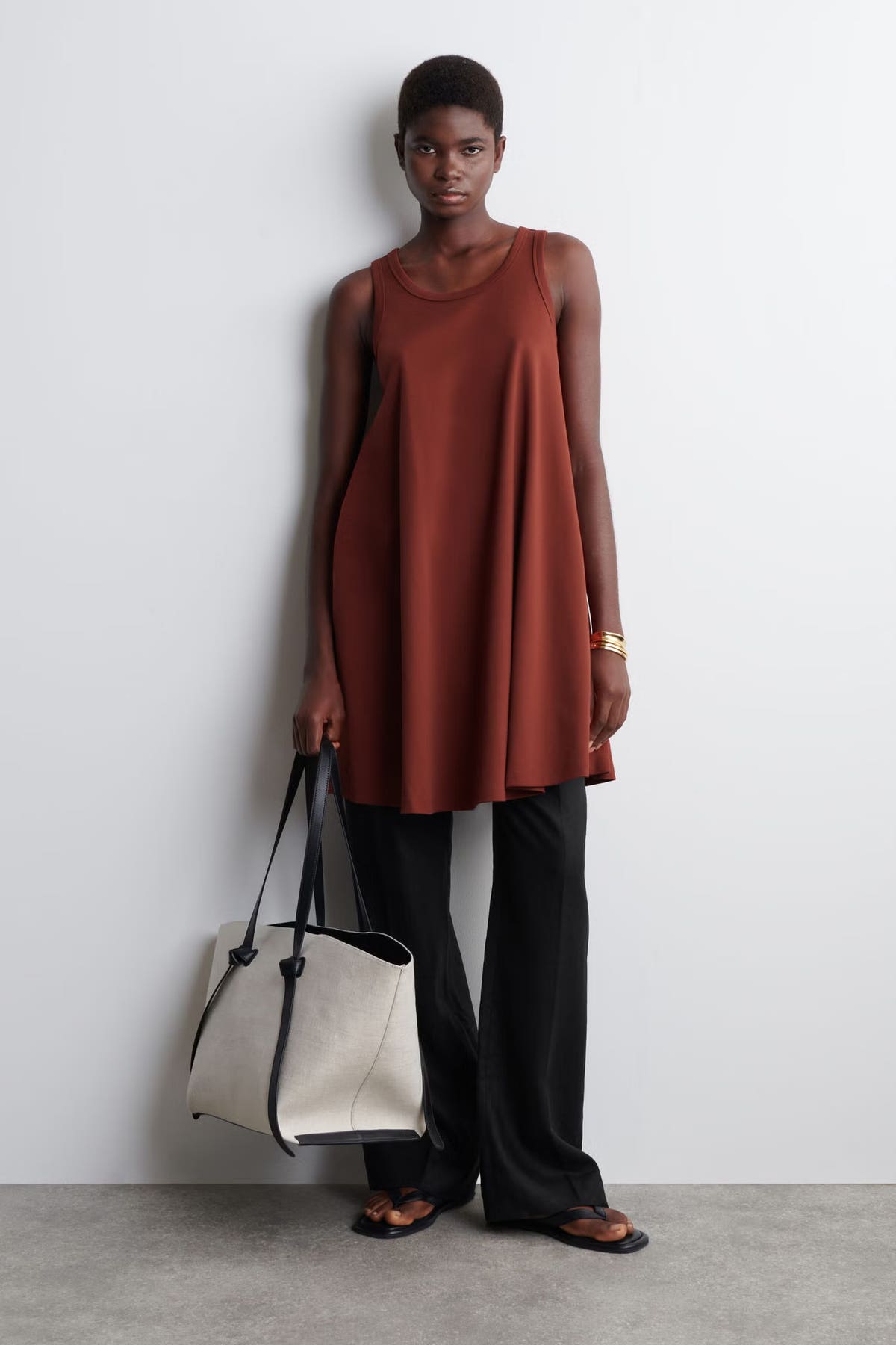 Cotton-jersey Mini Swing Dress | COS Kuwait