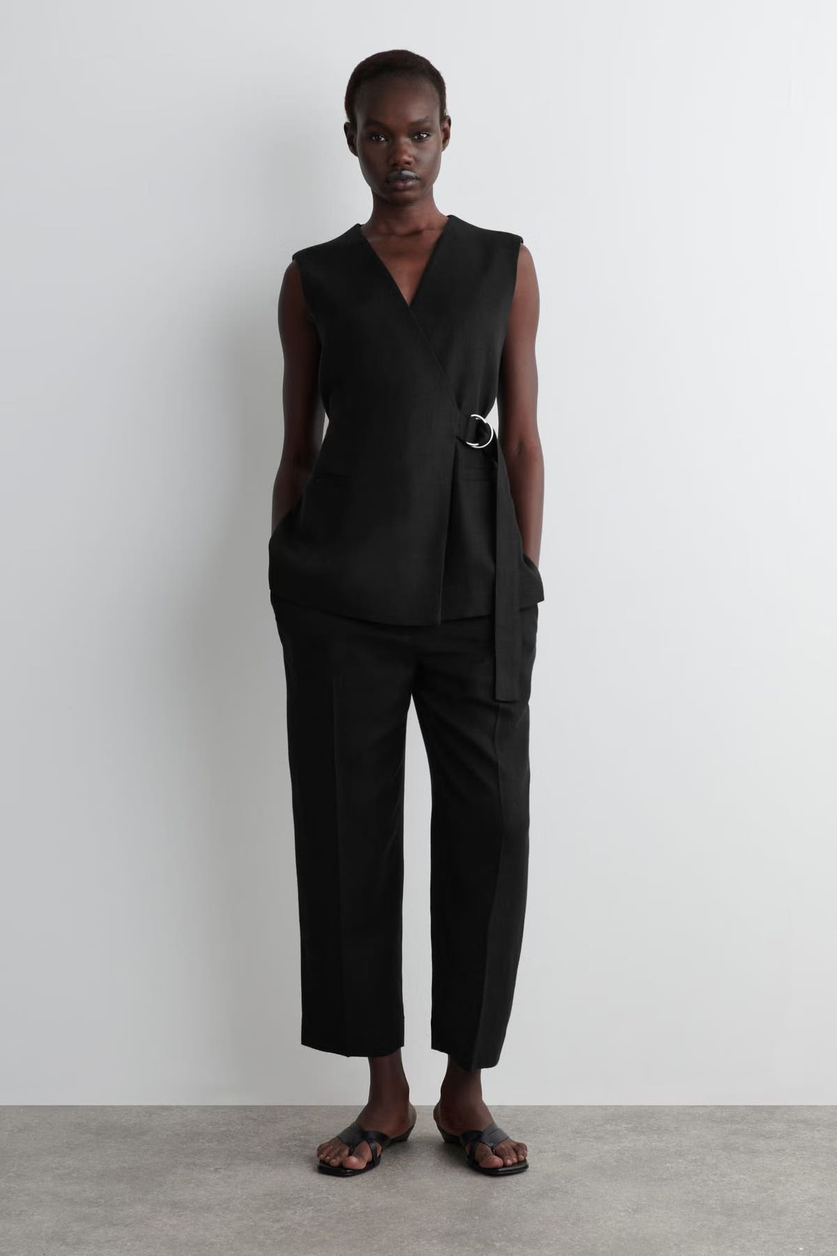 Belted Wrap-front Waistcoat | COS Kuwait
