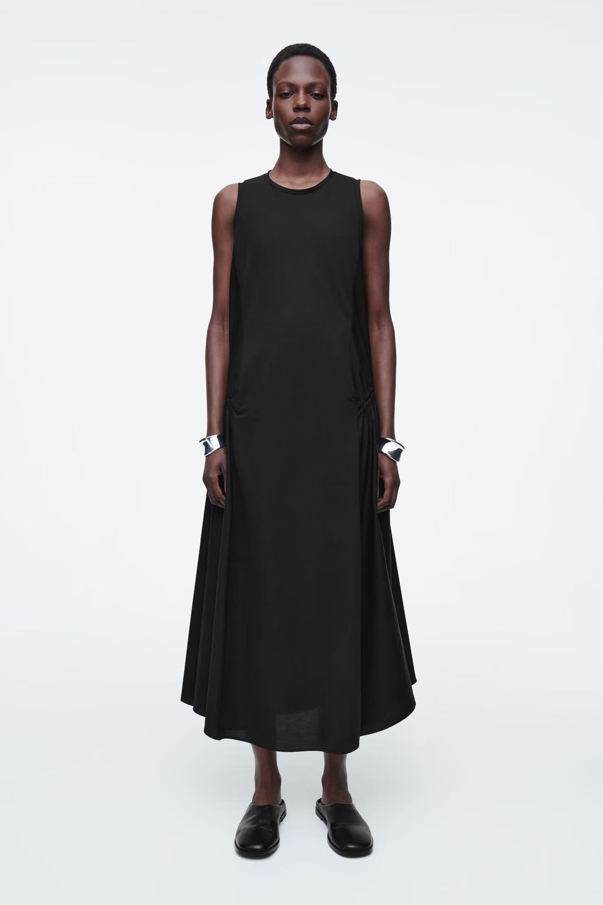 Panelled Gathered-side Midi Dress | COS Kuwait