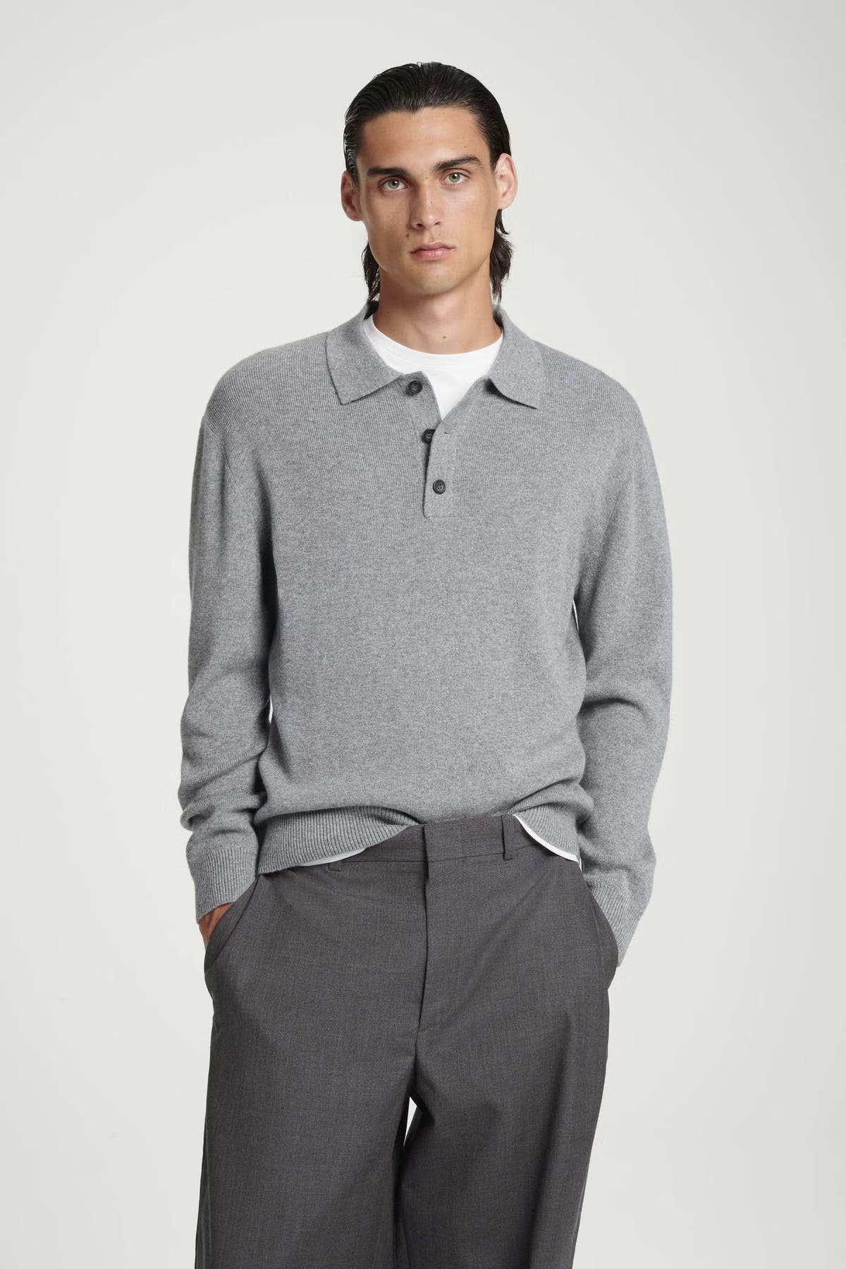 Pure Cashmere Polo Shirt | COS Kuwait