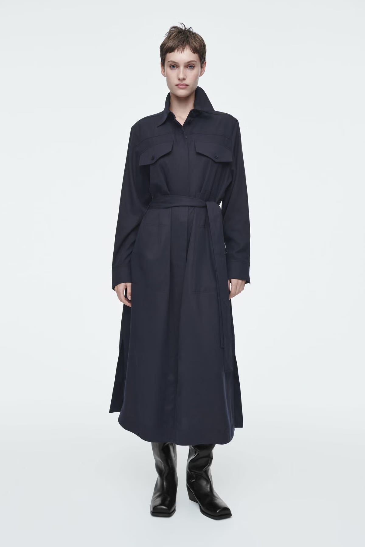 Belted Midi Shirt Dress | COS Kuwait