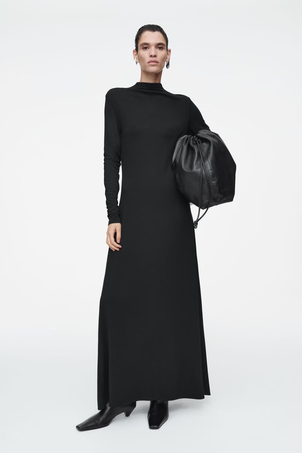 Cowl-neck Long-sleeved Maxi Dress | COS Kuwait