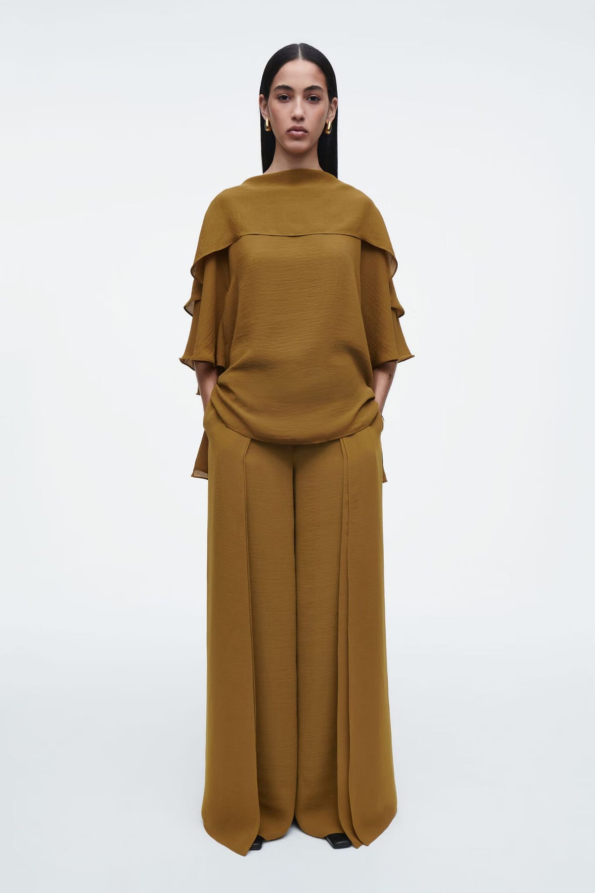 Draped Wide-leg Trousers | COS Kuwait