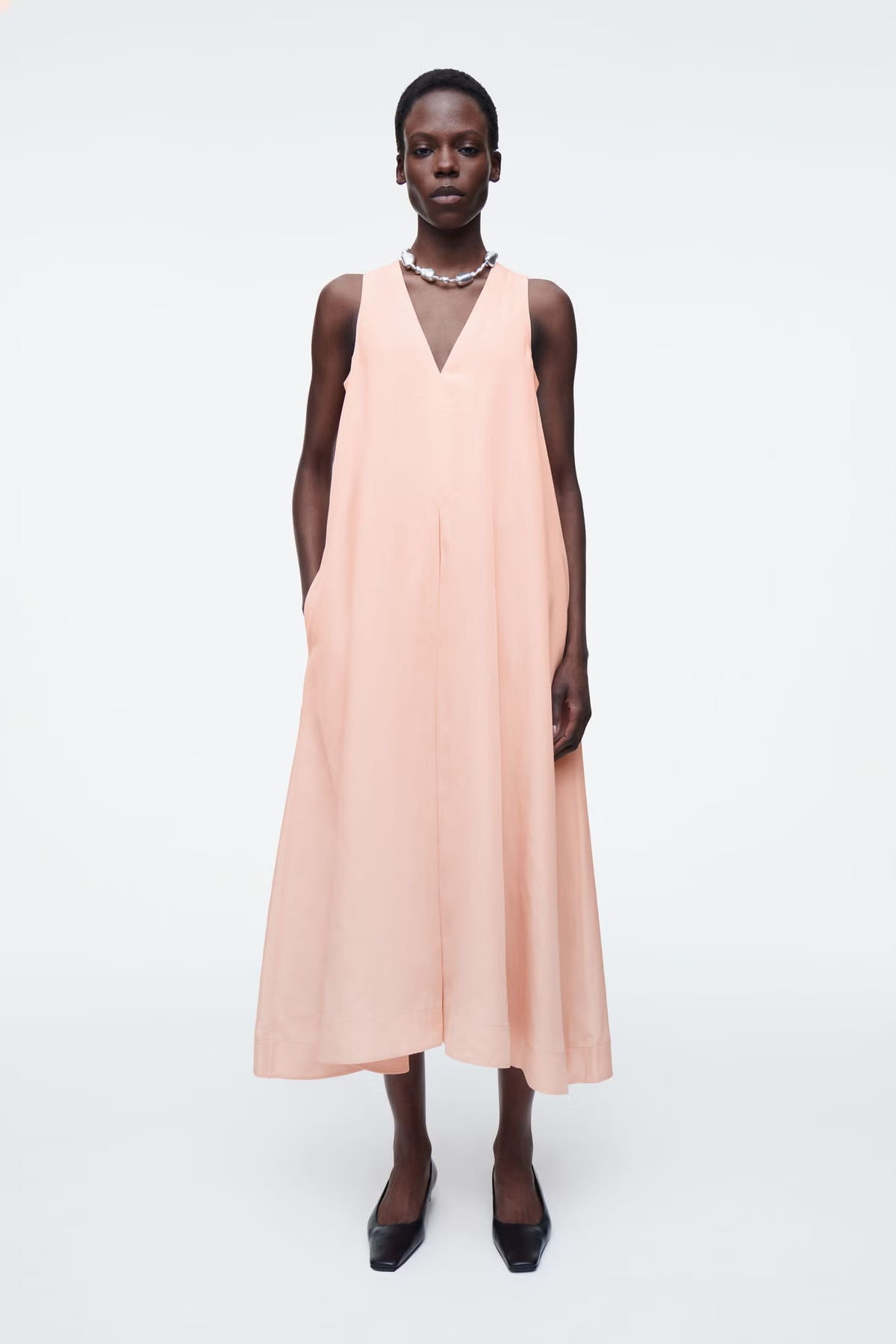 A-line Linen-blend Maxi Dress | COS Kuwait