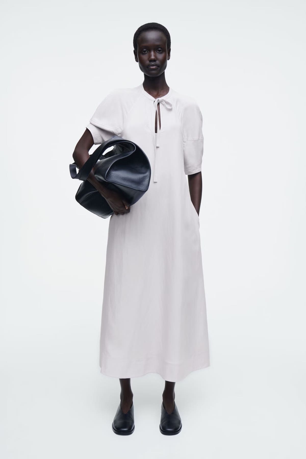 Tie-detail Midi Dress | COS Kuwait
