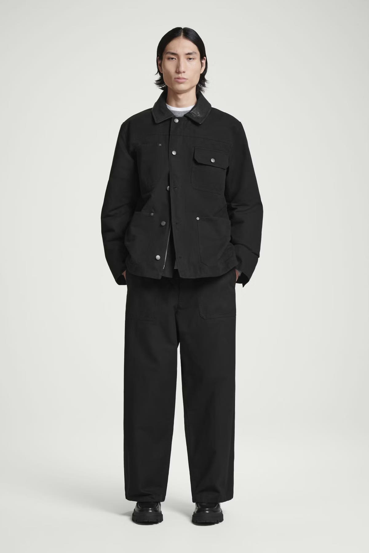 Leather-collar Field Jacket | COS Kuwait