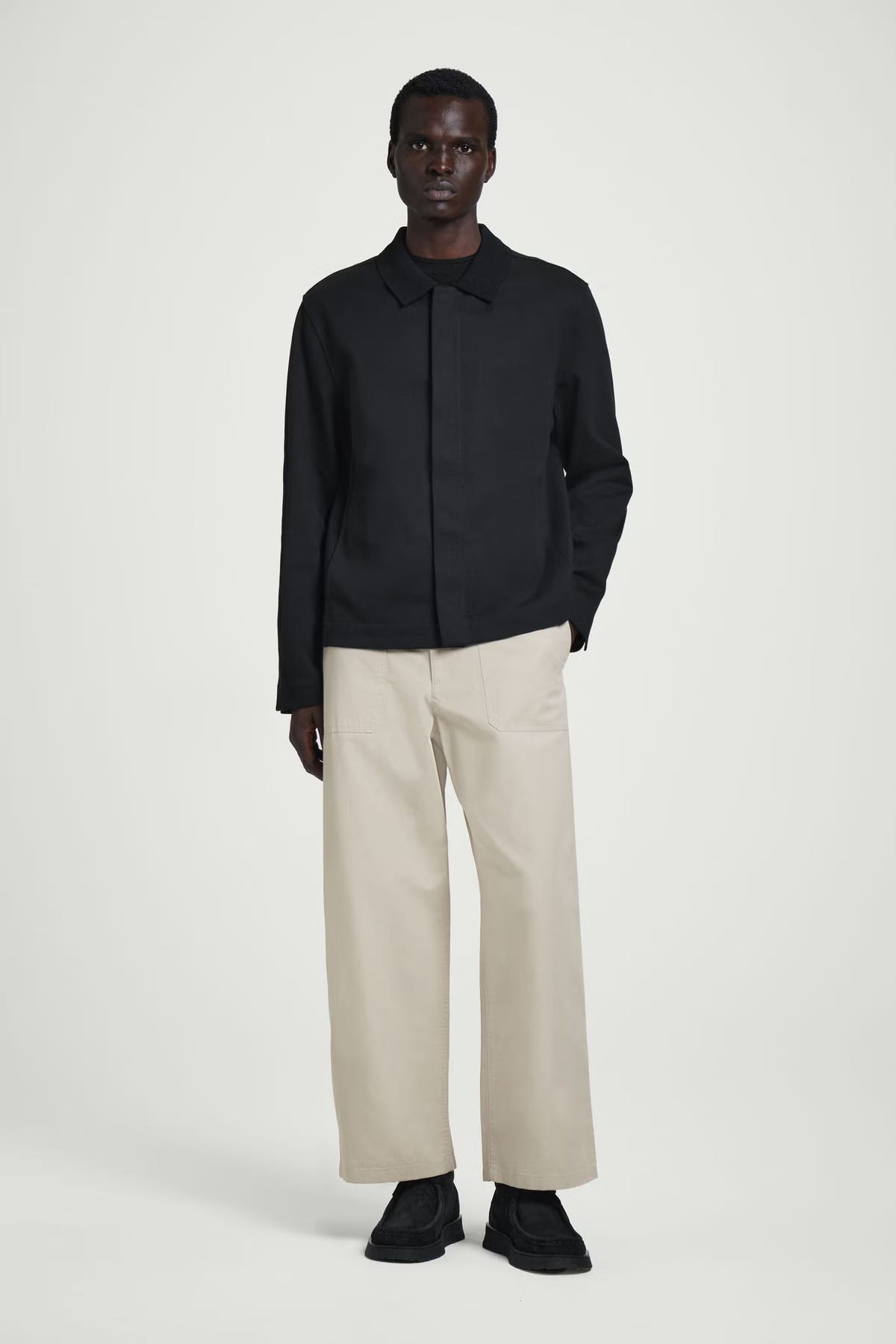 Collared Cotton-jersey Jacket | COS Kuwait