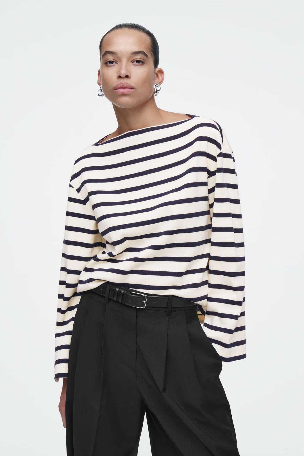 Striped Boat-neck Top | COS Kuwait