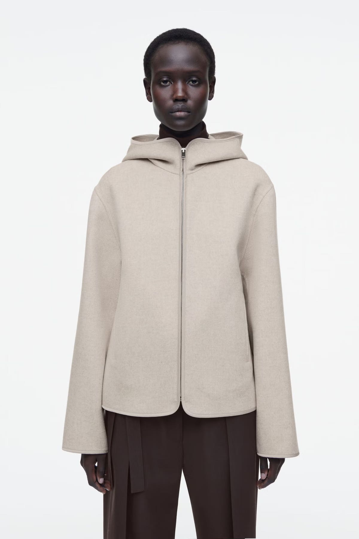 Hooded Double-faced Wool Jacket | COS Kuwait