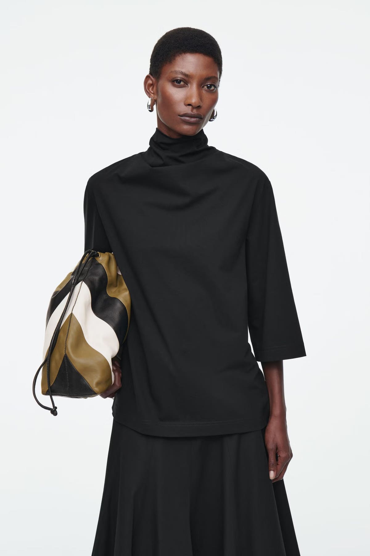 Tie-neck Jersey Top | COS Kuwait