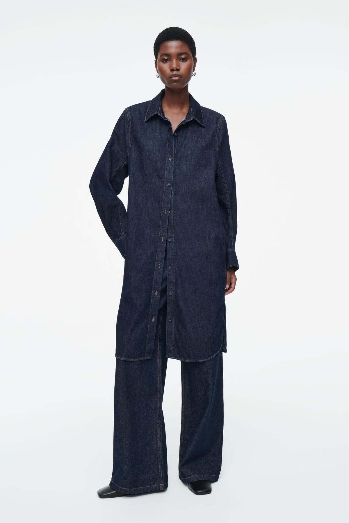 Denim Midi Shirt Dress | COS Kuwait