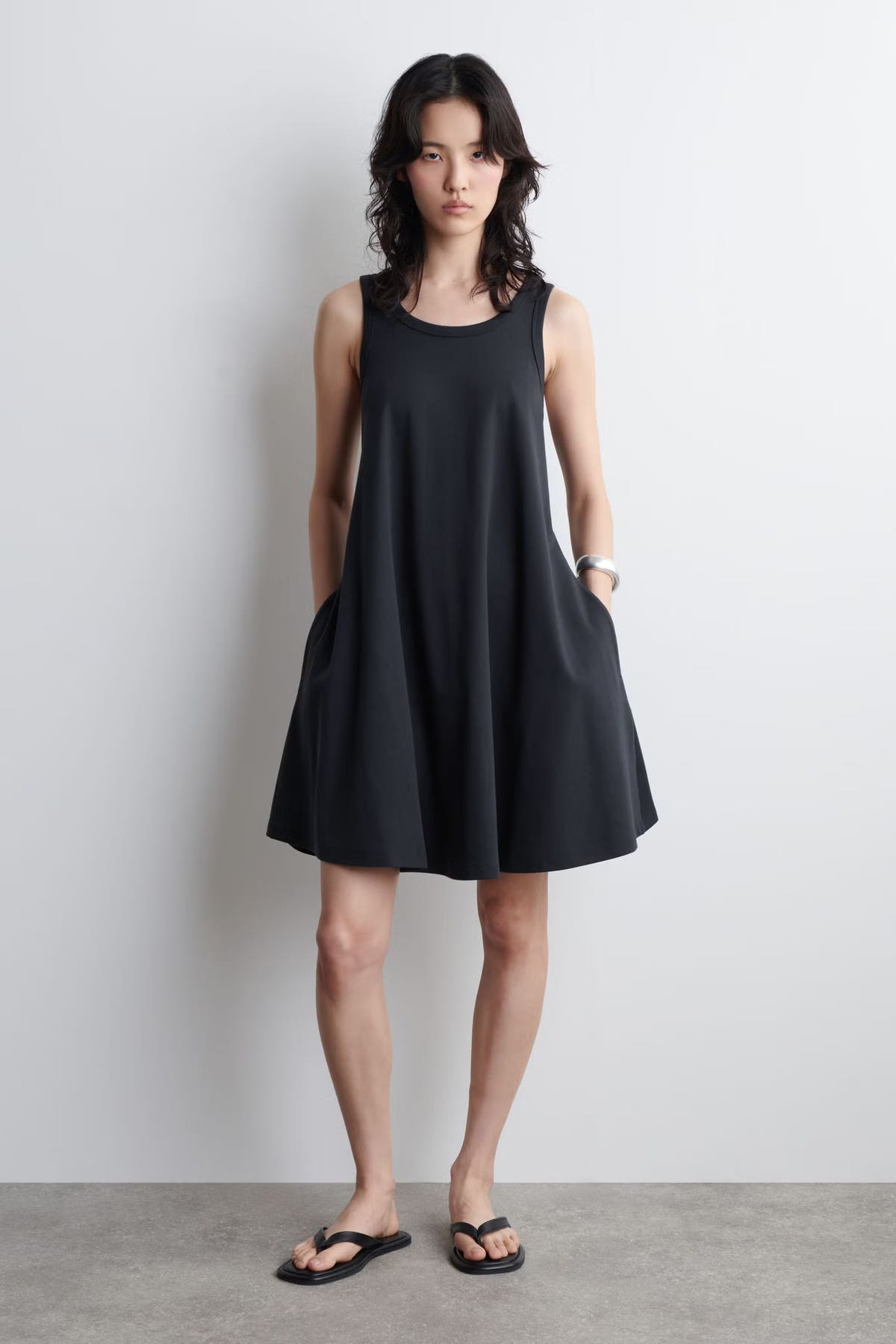Cotton-jersey Mini Swing Dress | COS Kuwait